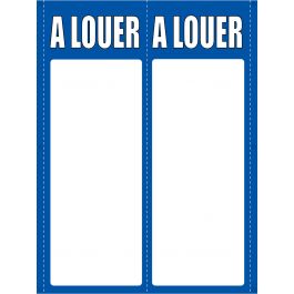Panneau à louer double V 55 x 160 cm bleu à personnaliser : Promociel