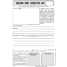 Carnet de 50 bons de visite duplicata les 10 exemplaires - Carnets de ...