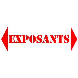 Panneau de fléchage exposants 60 x 20 cm - Fléchage / signalisation : Promociel