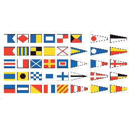 Drapeaux du code maritime format 30 x 40 cm - Promociel