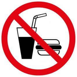 Panneau nourriture interdite PVC - panneaux d'interdiction : Promociel