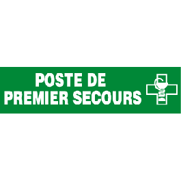 Autocollant poste de premier secours - autocollant d'évacuation secours : Promociel