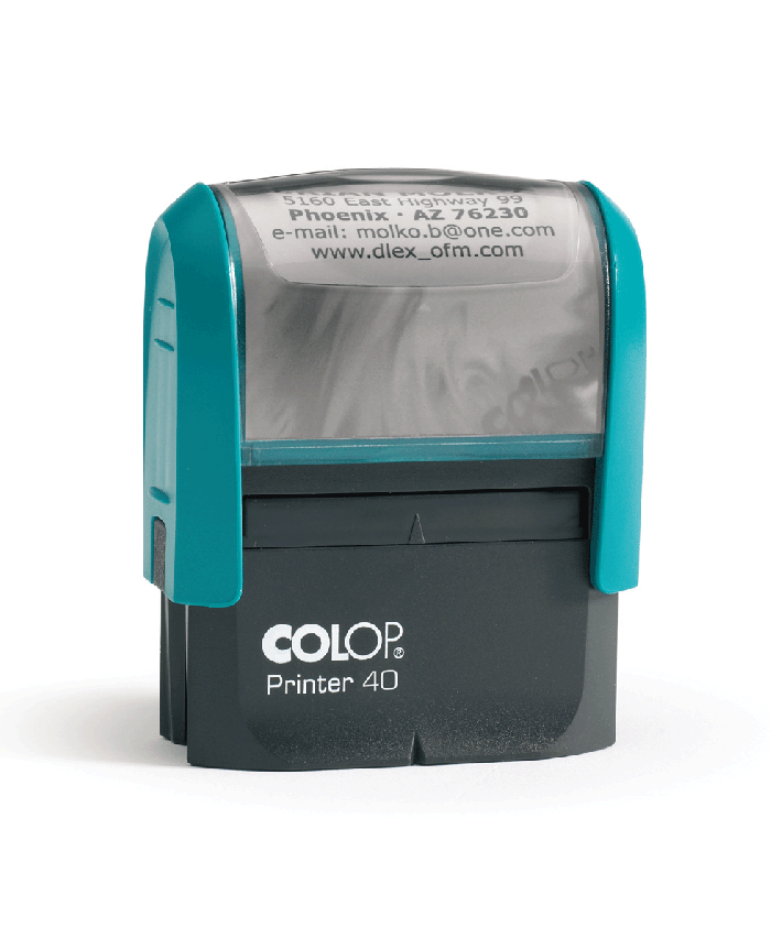 Tampon printer 50 6 lignes personnalisées - Promociel