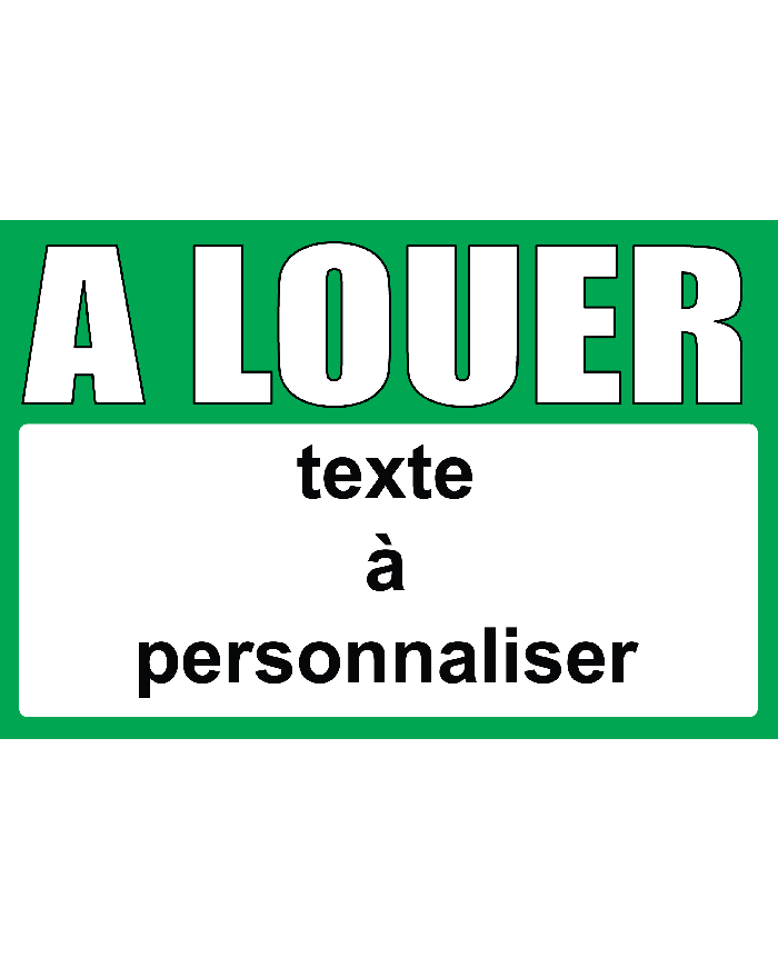 Panneau à louer 40 x 60 cm Vert à personnaliser - panneaux à louer ...