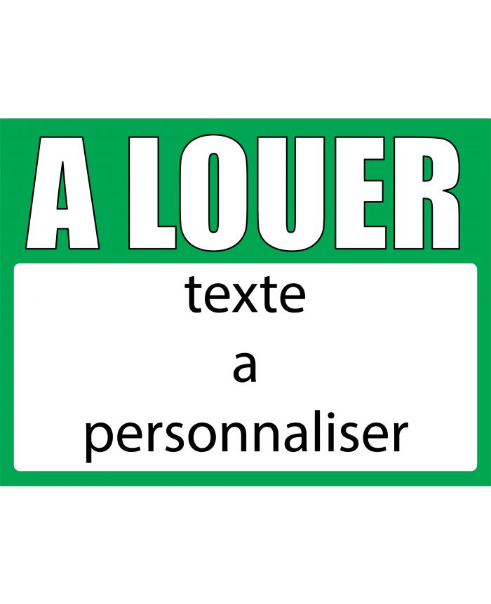 Panneau à louer 60 x 80 cm Vert à personnaliser - panneaux à louer ...