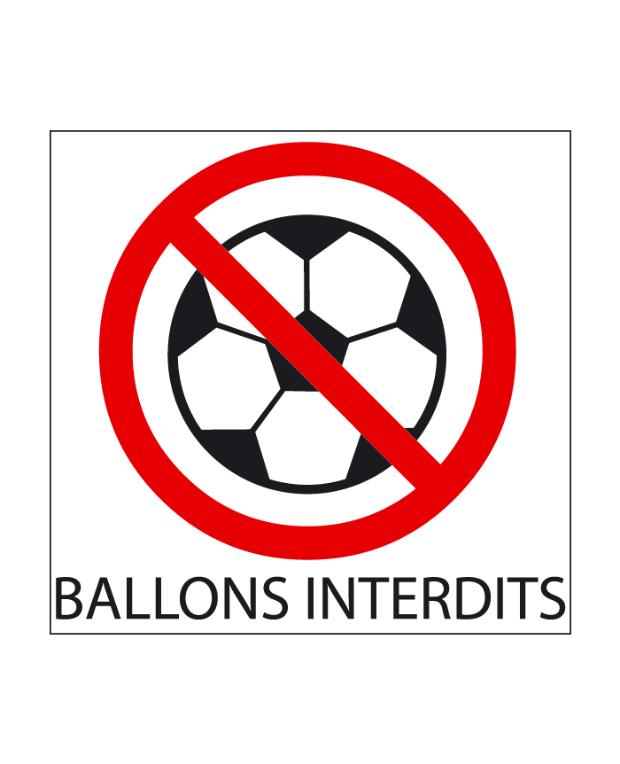 Panneau ballons interdits 2 PVC - panneaux d'interdiction : Promociel