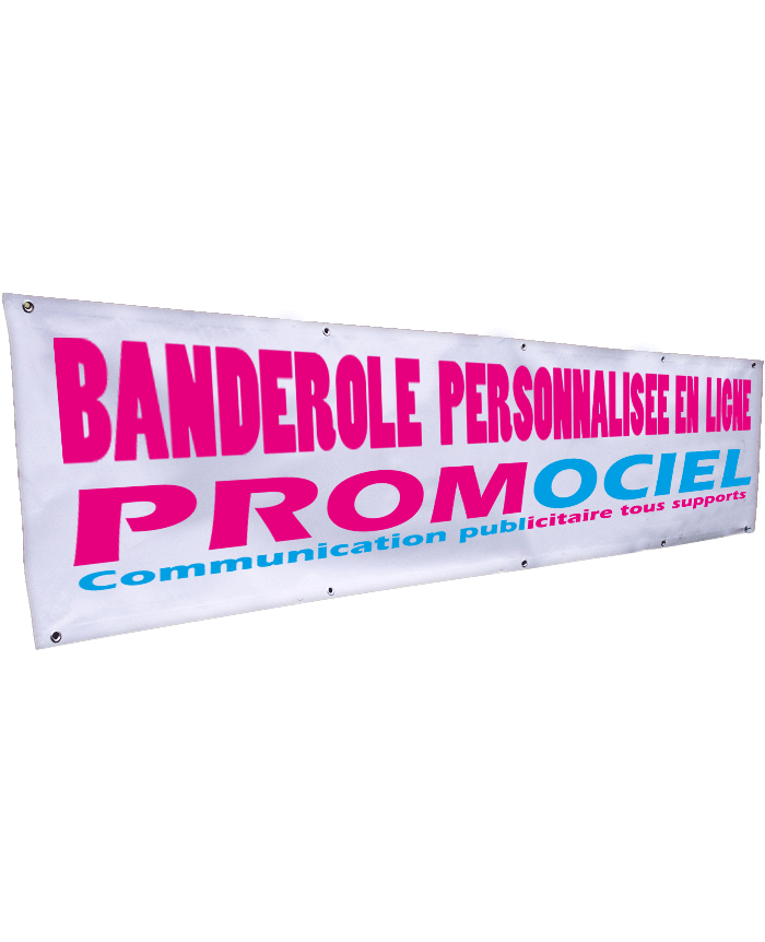 Banderole numérique personnalisée sur bâche PVC 4 x 1 m - Promociel