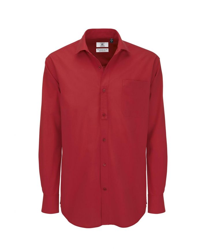 Chemise HERITAGE rouge manches longues chemises : Promociel