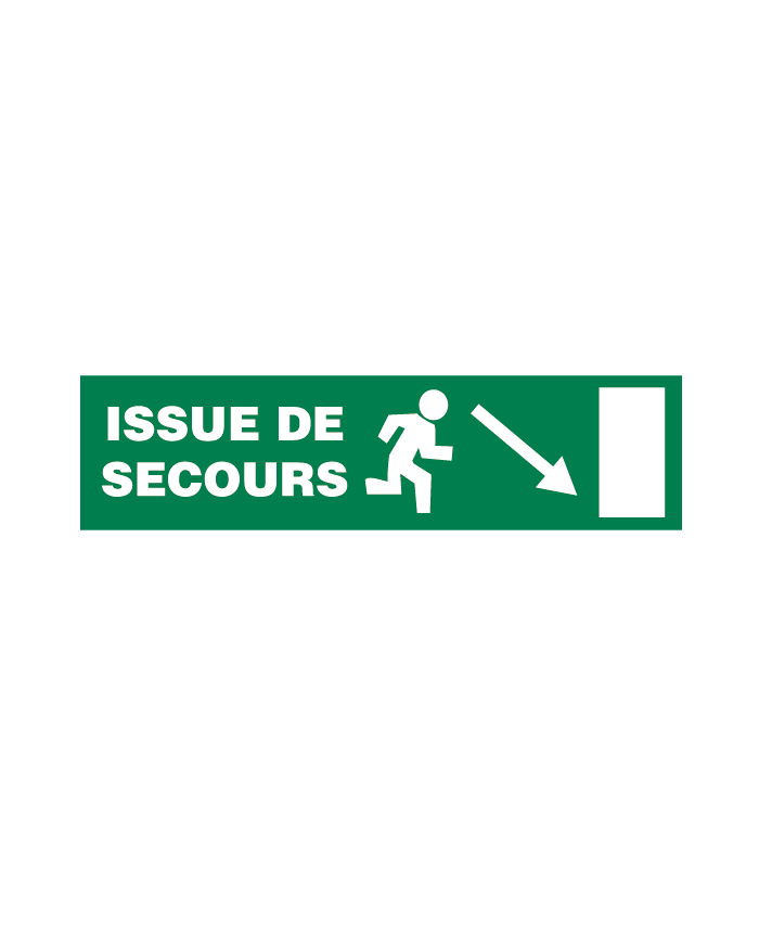 Panneau issue de secours 3 alu - panneaux d'évacuation secours : Promociel