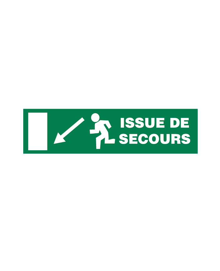 Autocollant issue de secours 5 - autocollants d'évacuation secours : Promociel