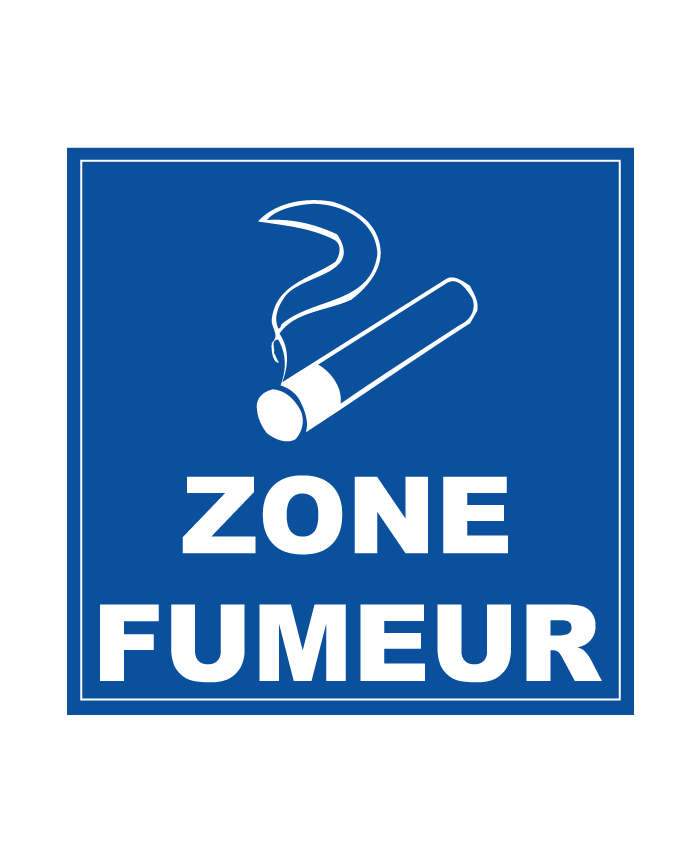 Panneau zone fumeur alu - panneaux d'information : Promociel