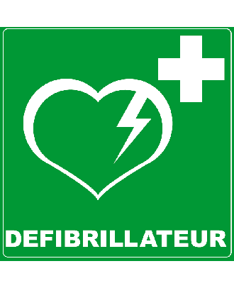 Autocollant défibrillateur - autocollants d'évacuation secours : Promociel